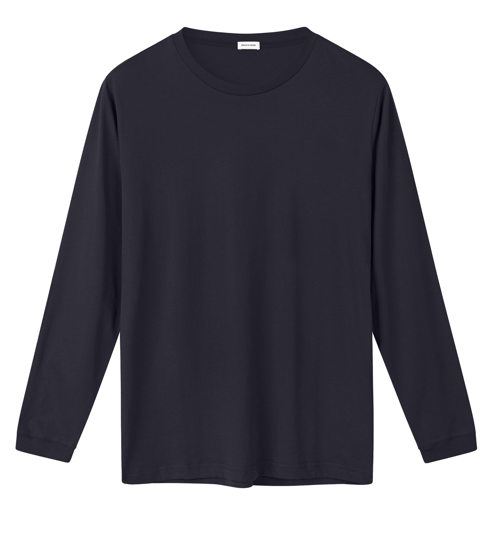 Custom Fitted Cotton T-Shirt / Long-Sleeve Deep Blue | Son of a Tailor