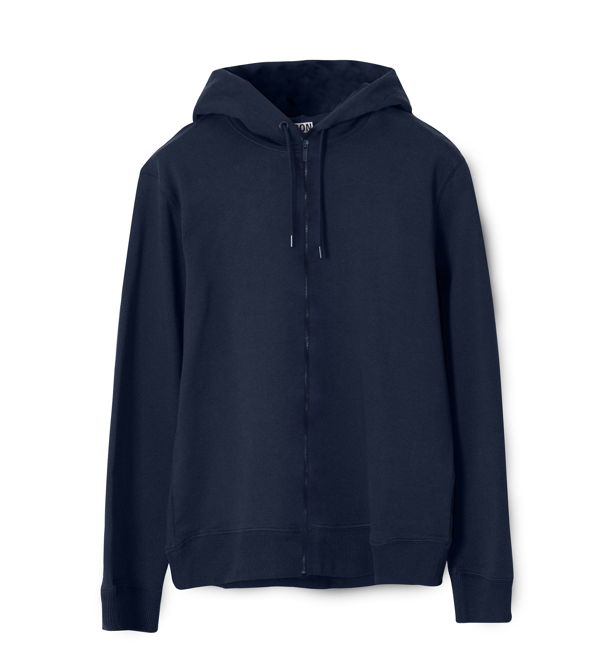 Custom Fitted Zip Cotton Hoodie Deep Blue | Son of a Tailor
