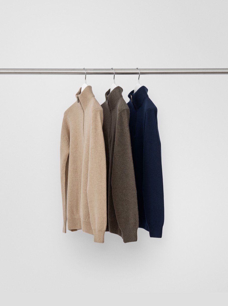 Custom Fitted Half-Zip Sweater Triton | Son of a Tailor